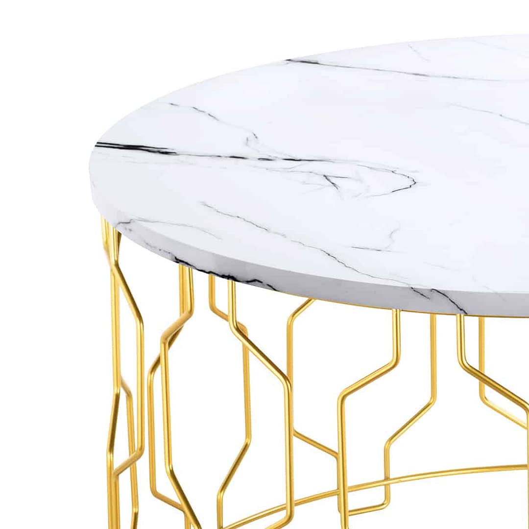 White Marble Coffee Table Hire | Event Furniture | Chair Hire
