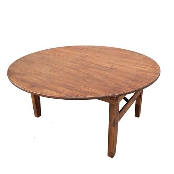 Rustic Round Table For Hire | Banquet Chairs | Banquet Tables