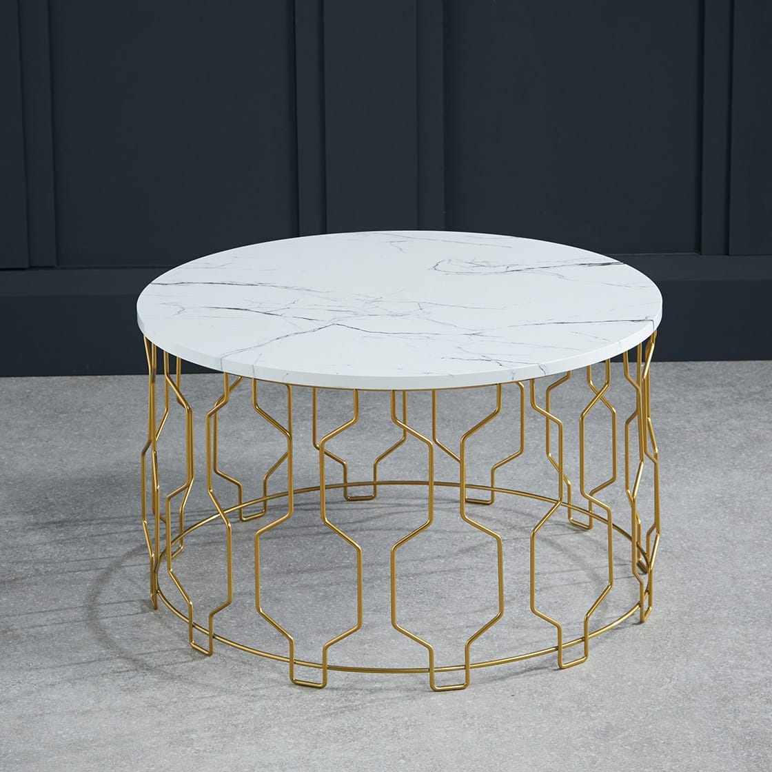 White Marble Coffee Table Hire | Event Furniture | Chair Hire